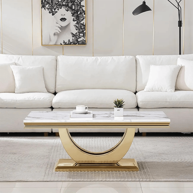 Luxe Arc Marble Center Table – Decorporium